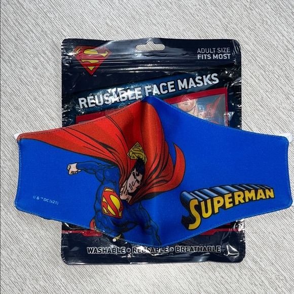 DC Comics | Accessories | Adjustable Dc Comics Superman Adult Face Mask ...
